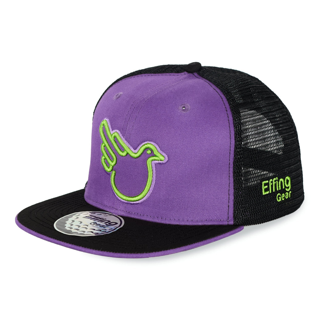 Purple Rain Flat Bill Trucker Snap – Effing Gear