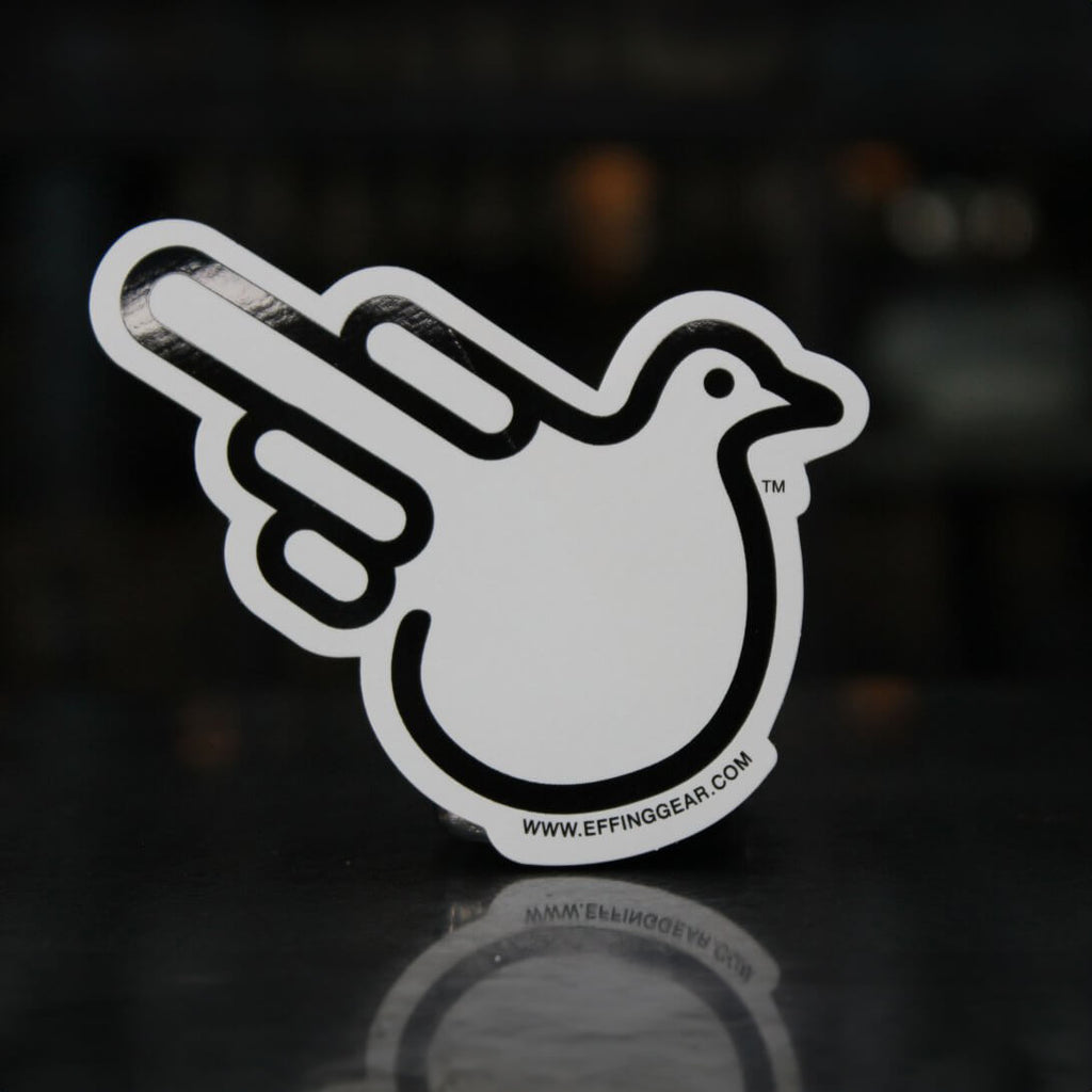 Black and White Bird Graphic Stickers - Put Up The Effing Bird – Effing ...